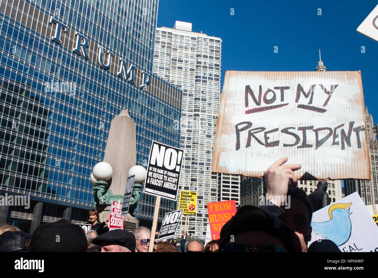 CHICAGO, ILLINOIS - FEBRUARY 19, 2017: Chicago marks the one-month ...