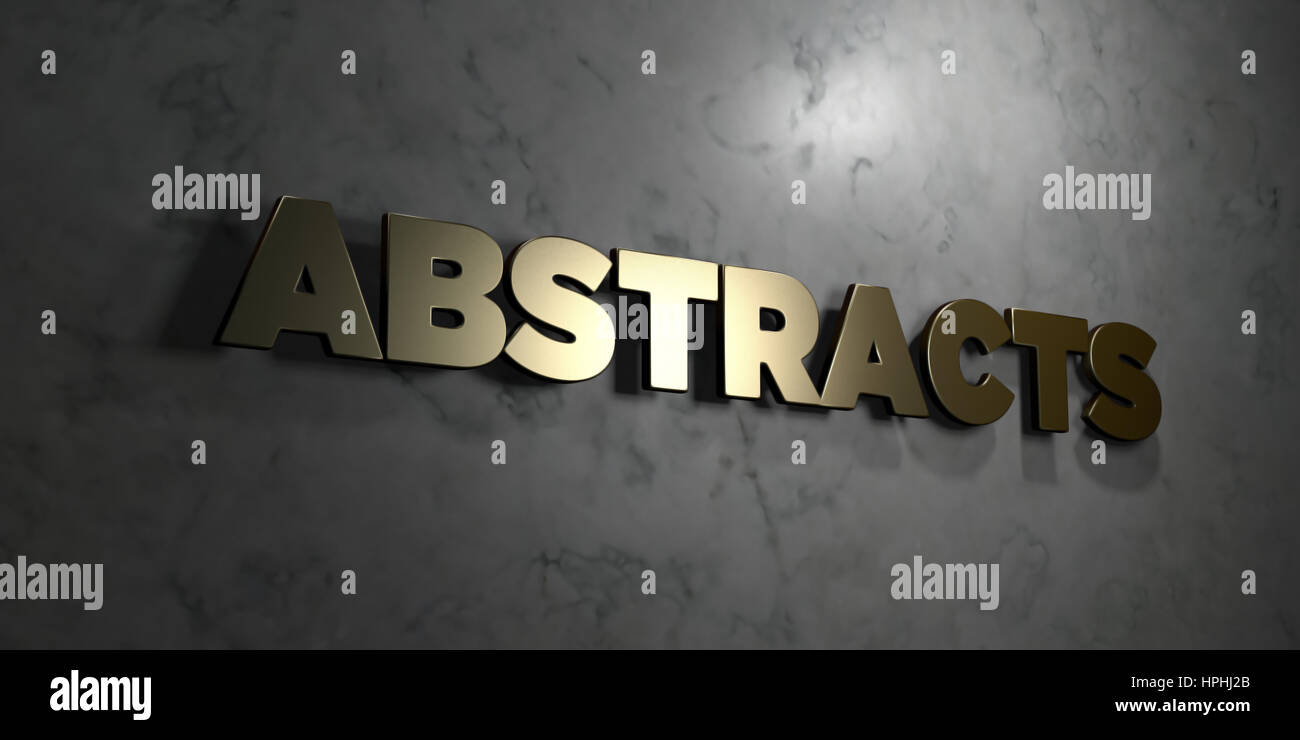 Abstracts - Gold text on black background - 3D rendered royalty free ...