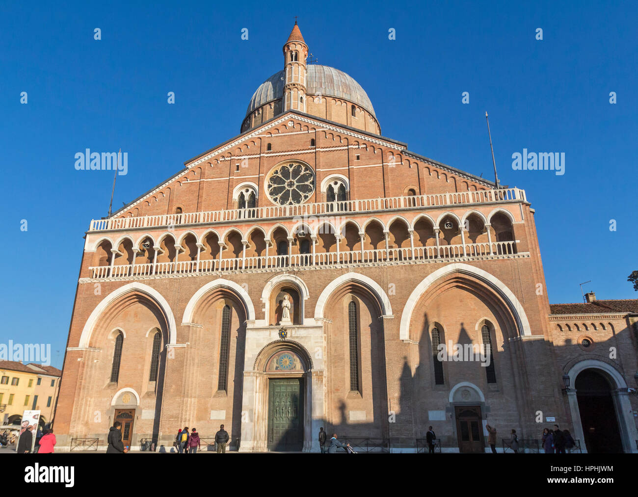 An exterior view of The Basilica of St. Anthony in Padua, Italy Stock ...