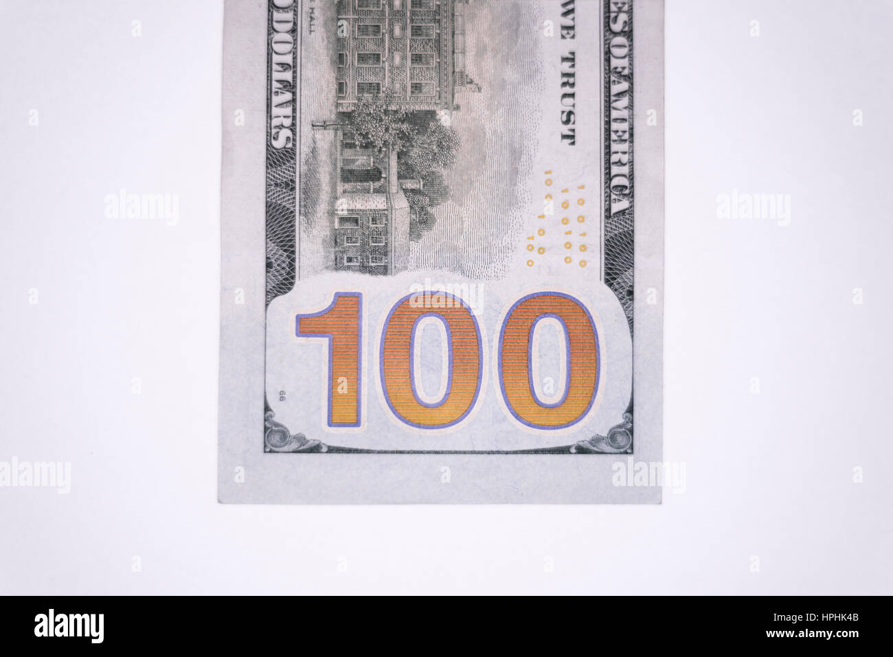 100 dollar bill backside hi-res stock photography and images - Alamy