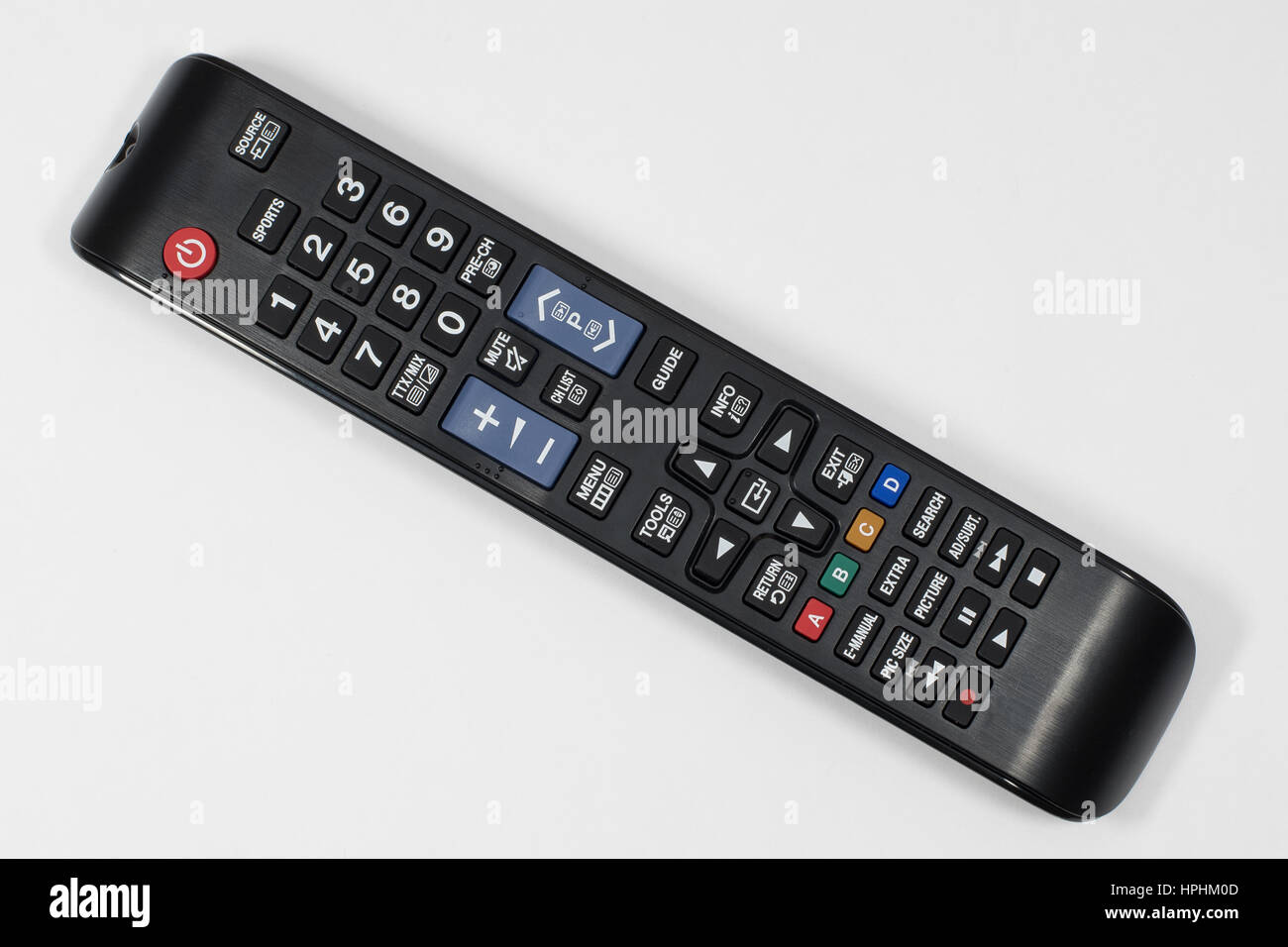 Black Television remote Control studio shot on a black background Stock ...