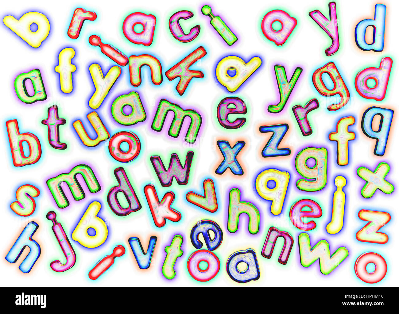 Letter glow effect hi-res stock photography and images - Alamy