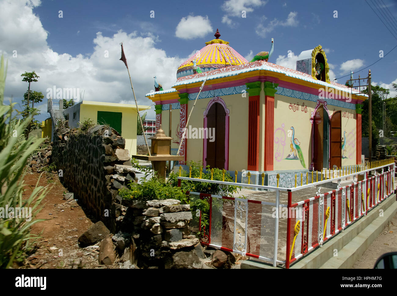 Mauritius, Hindu temple, Hindu temple, colorful Stock Photo - Alamy