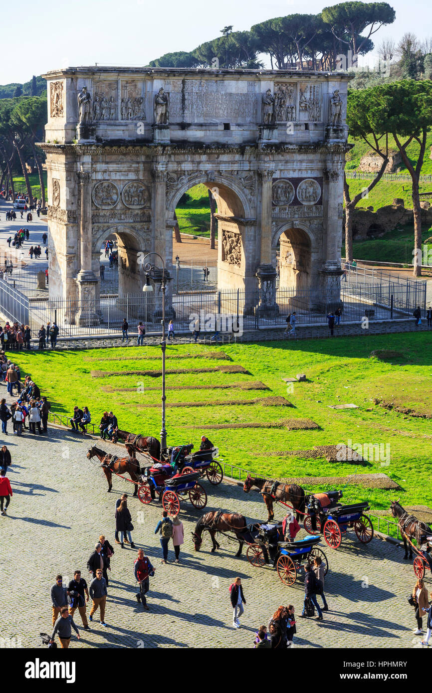 Arco de Constantino, the Triumphal arch built by the Senators in AD315 ...