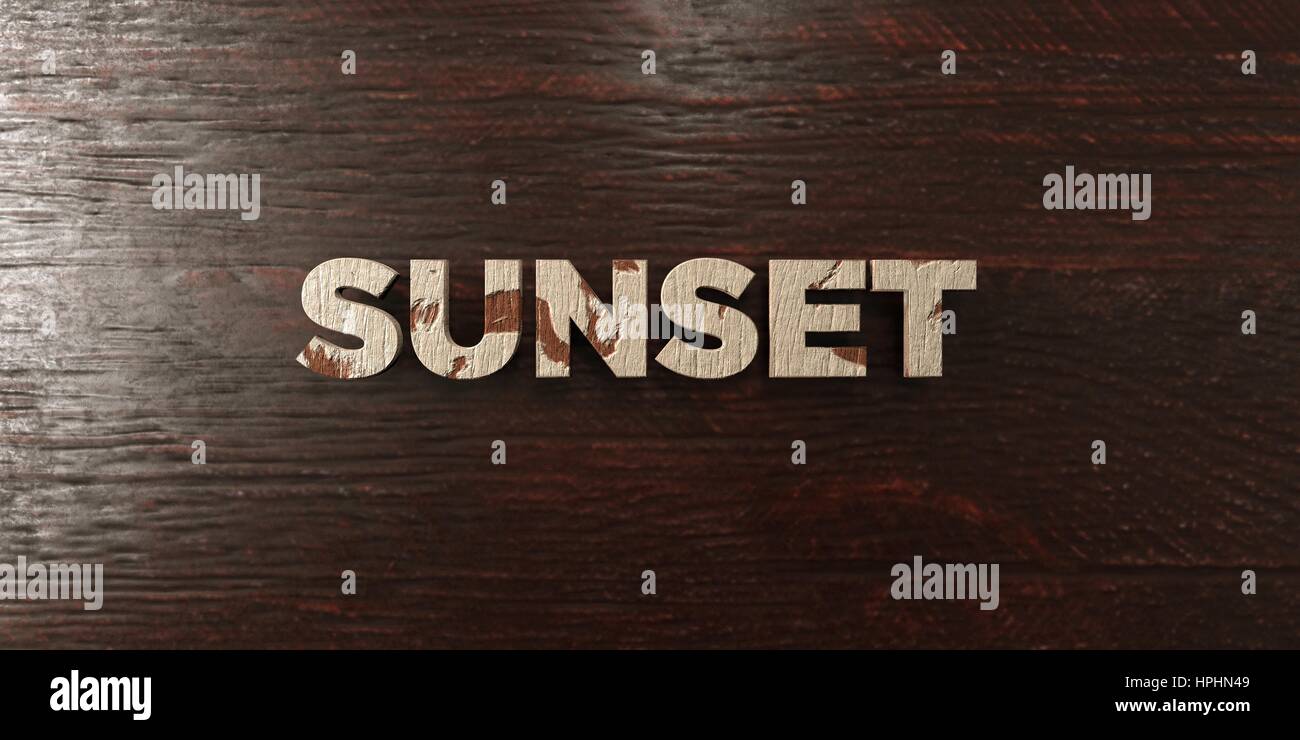3d sunset word hi-res stock photography and images - Alamy