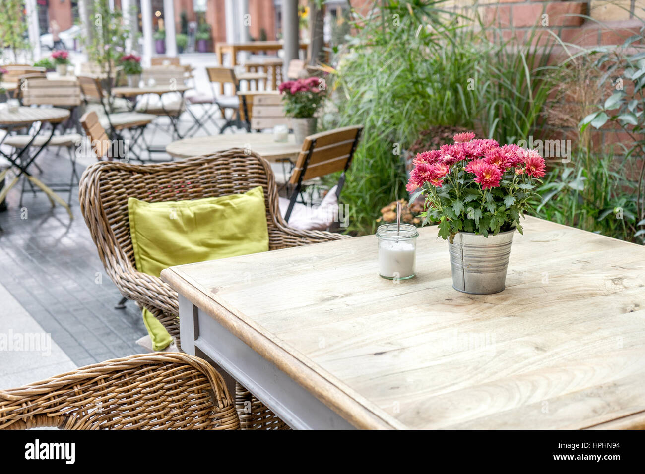 Terrace with table and chair hi-res stock photography and images - Alamy