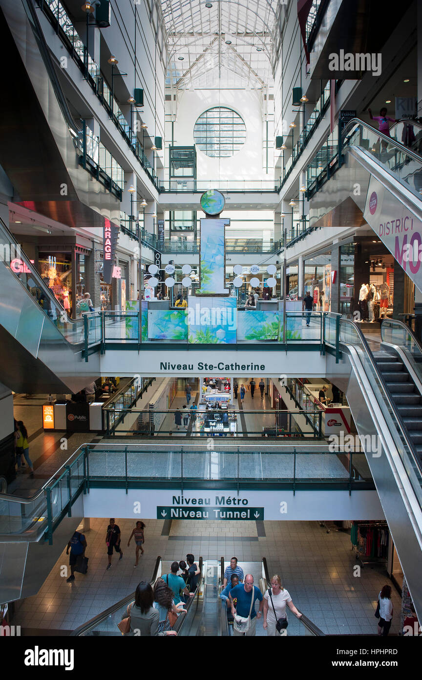 Canada. Province of Quebec. Montreal. The city center. Sainte Catherine ...