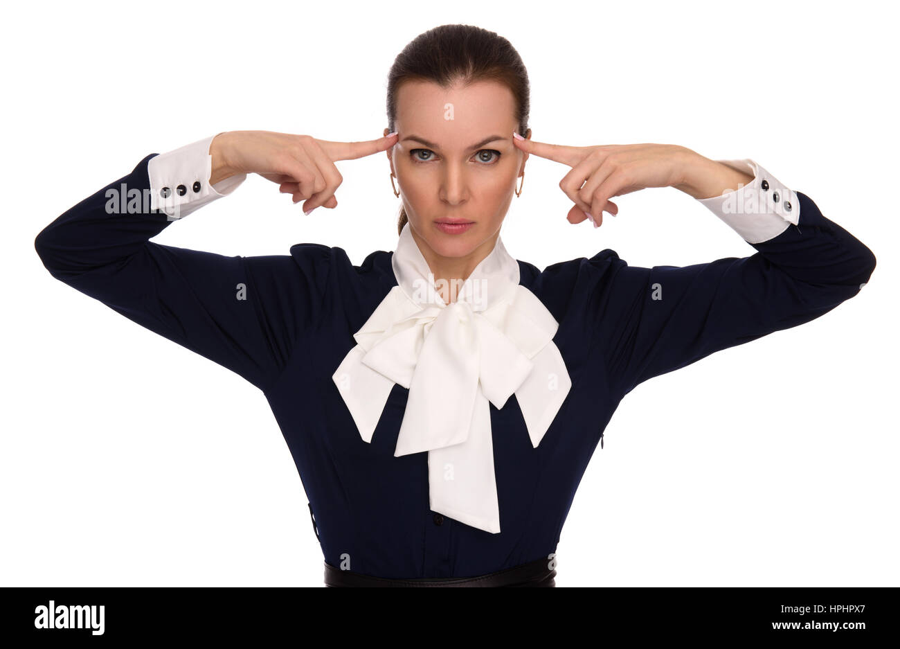 Hand on temples hi-res stock photography and images - Alamy