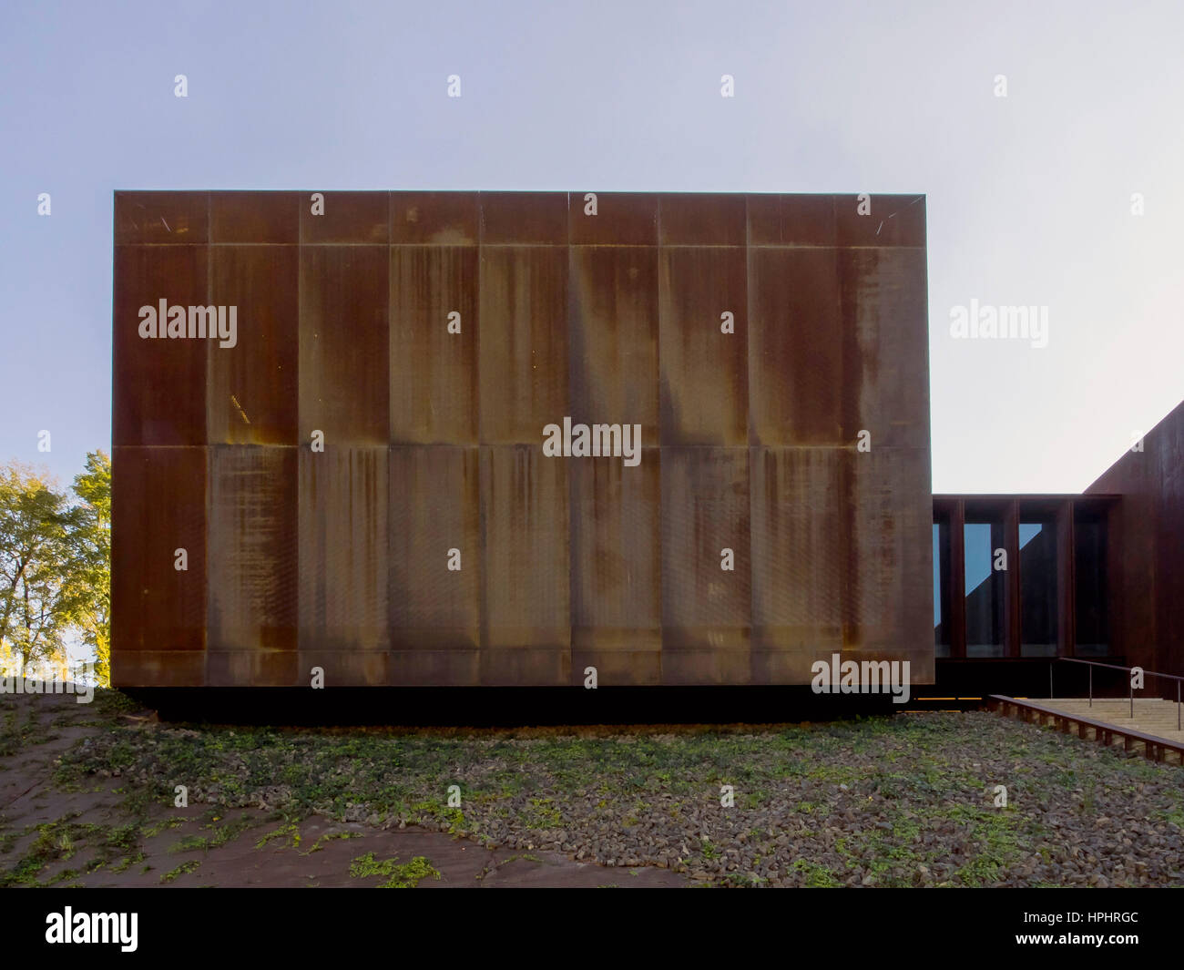 France, Aveyron, Rodez, Soulages museum, outdoors, weathering steel ...