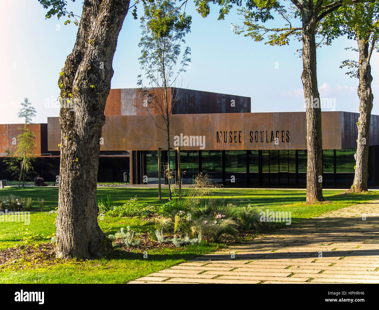 France, Aveyron, Rodez, Soulages museum, outdoors, weathering steel ...