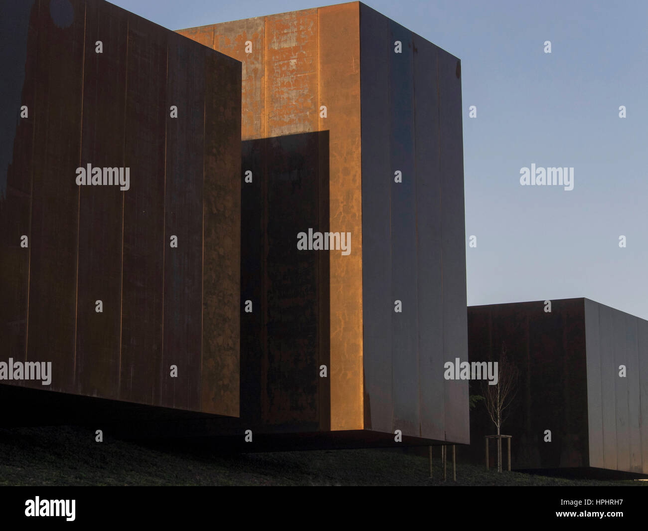 France, Aveyron, Rodez, Soulages museum, outdoors, weathering steel ...