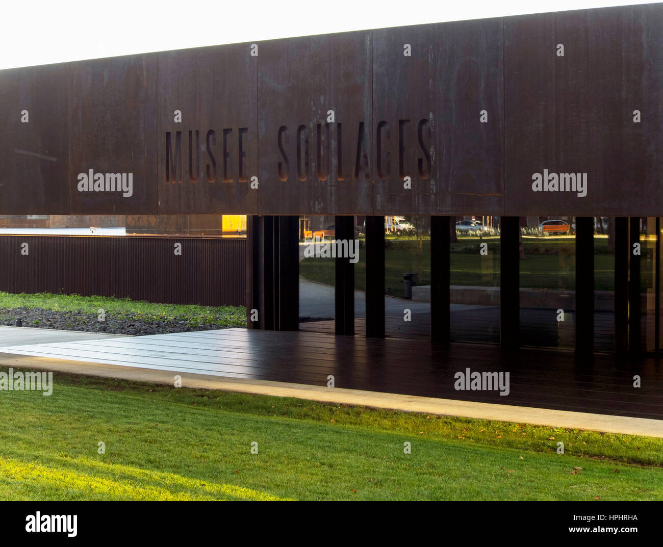 France, Aveyron, Rodez, Soulages museum, outdoors, weathering steel ...