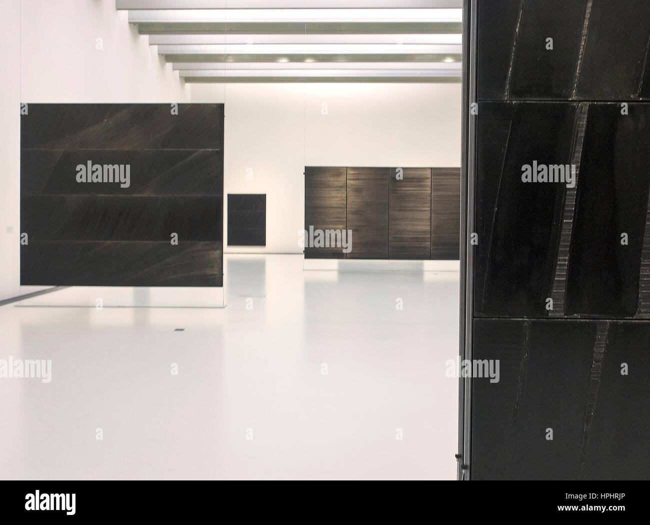 France, Aveyron, Rodez, Soulages museum, Outrenoir exhibition for ...