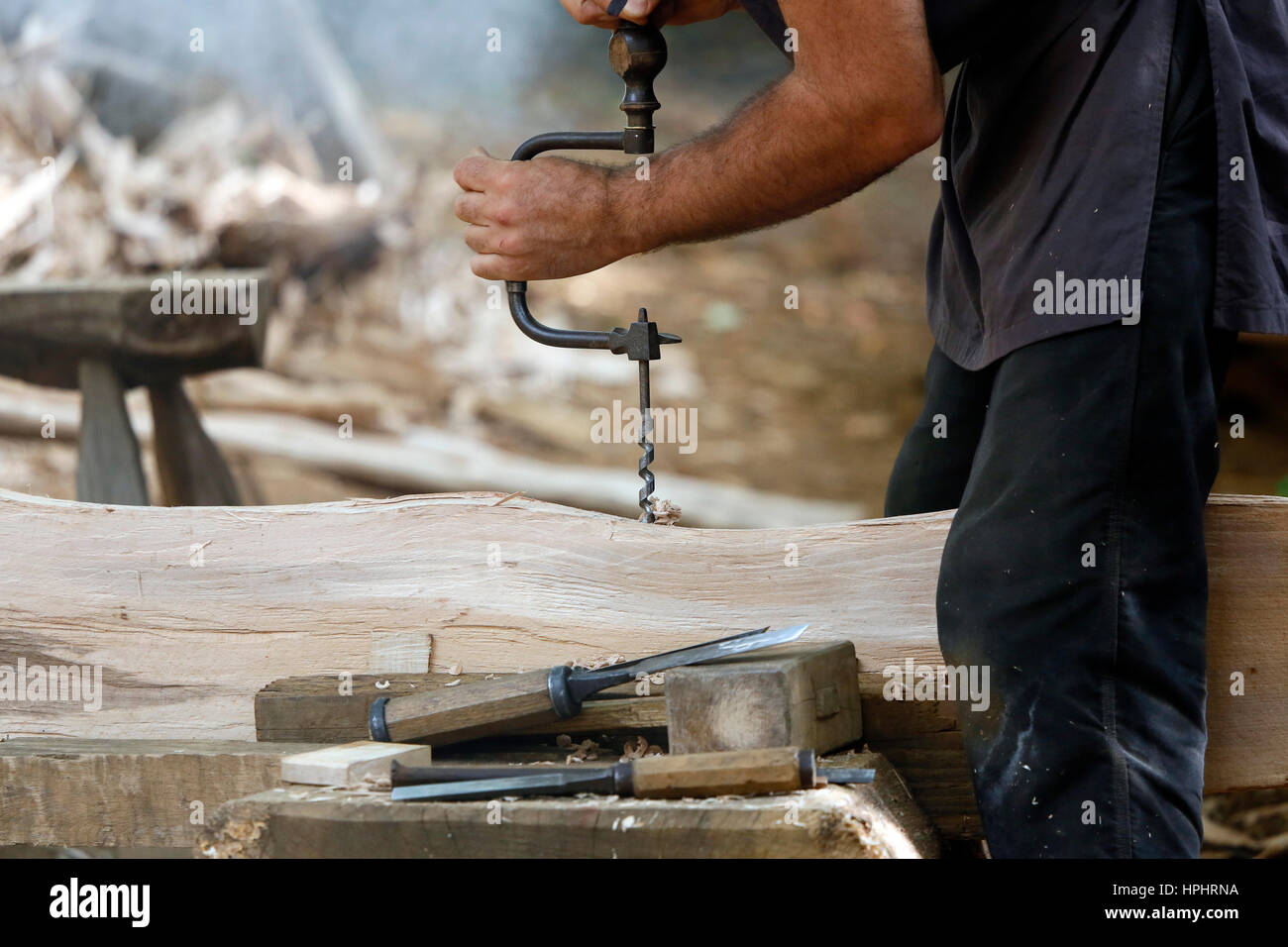 France, Burgundy, Yonne, Treigny, Guedelon Castle, medieval-site ...