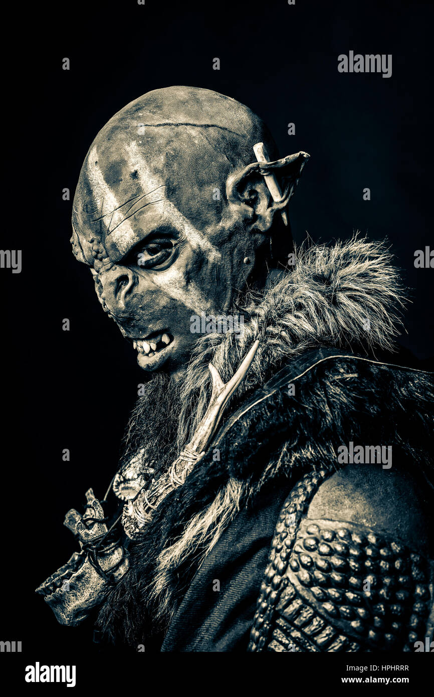 Portrait of an orc Stock Photo - Alamy