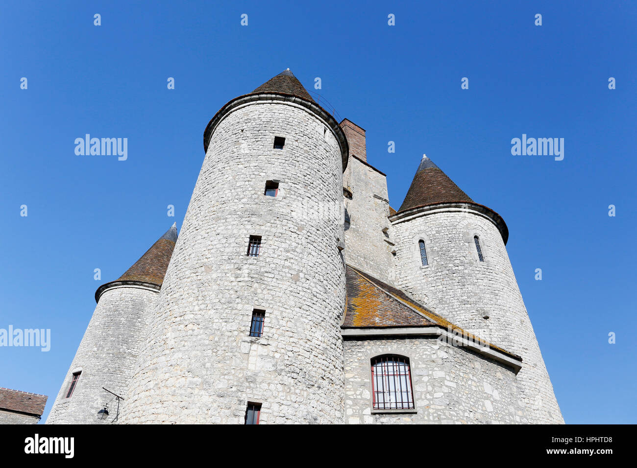 France, Seine et Marne. Nemours. The castle Stock Photo - Alamy