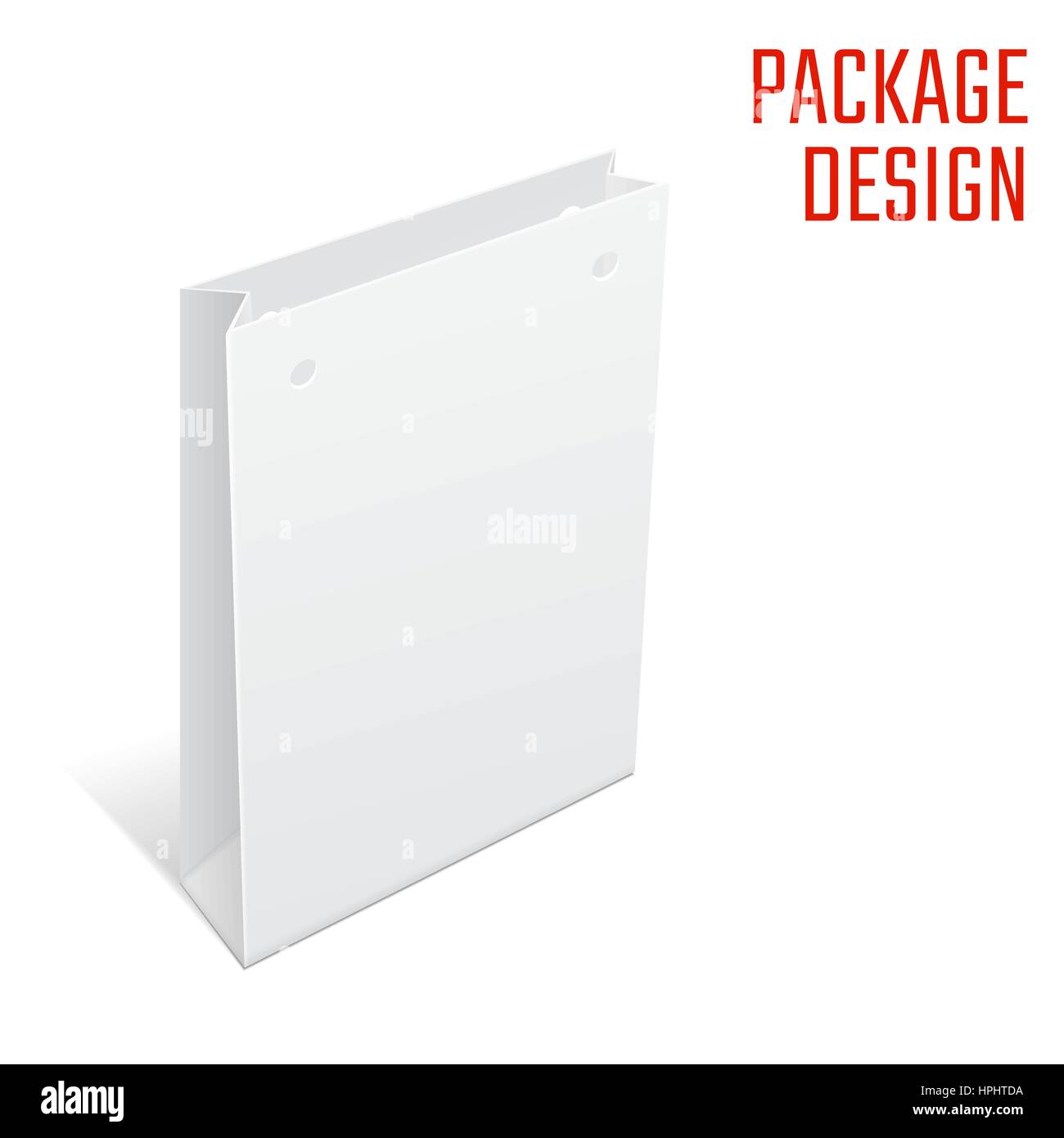 Empty cardboard craft bag Stock Vector Images - Alamy