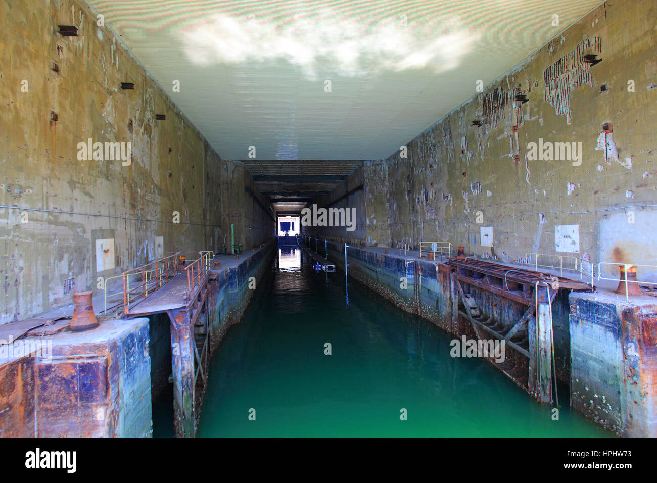 France, Brittany, Morbihan. Lorient. WWII Submarine base Stock Photo ...