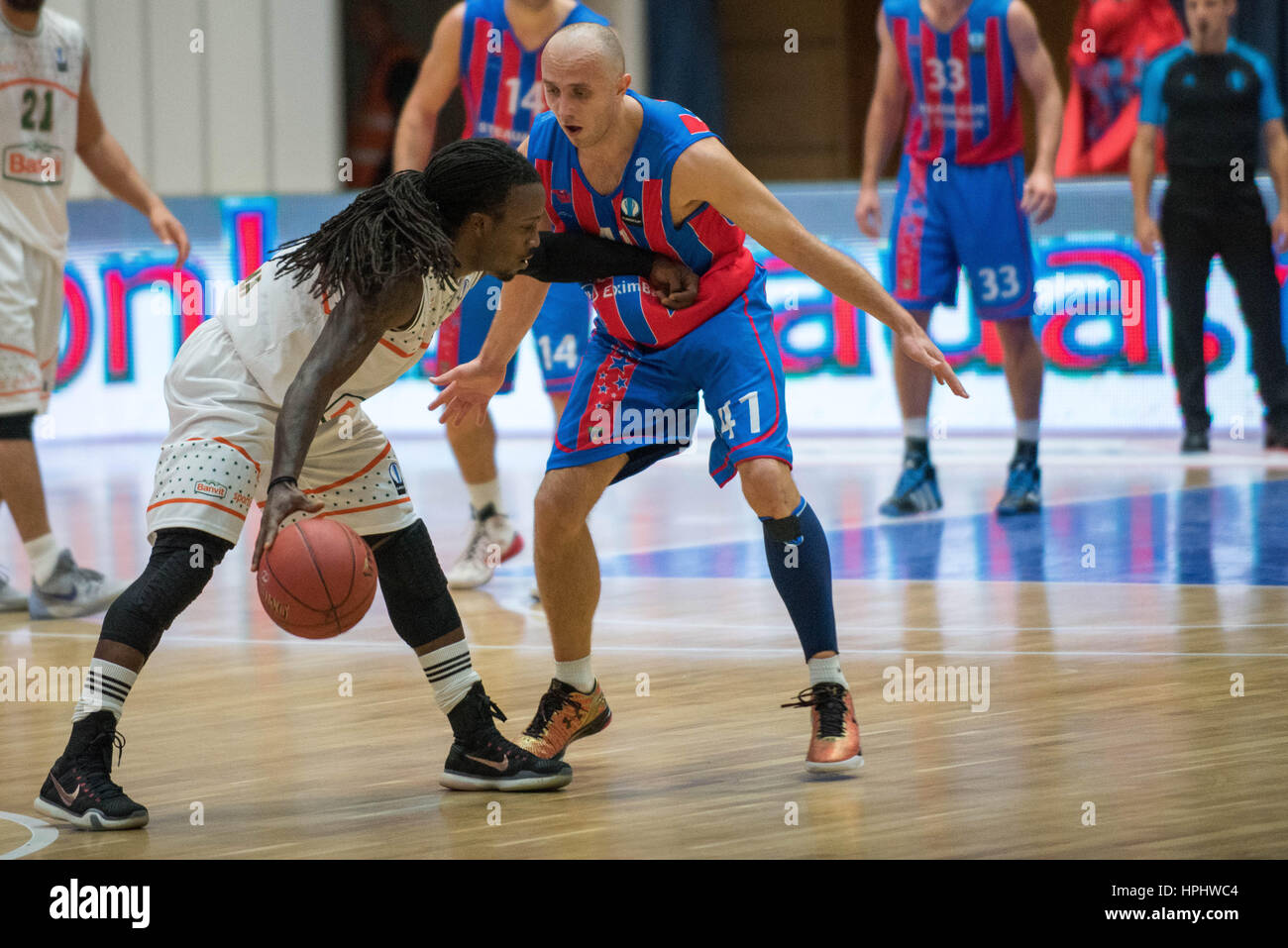 October 28, 2015: Courtney Fortson #4 of Banvit Bandirma and Marko ...