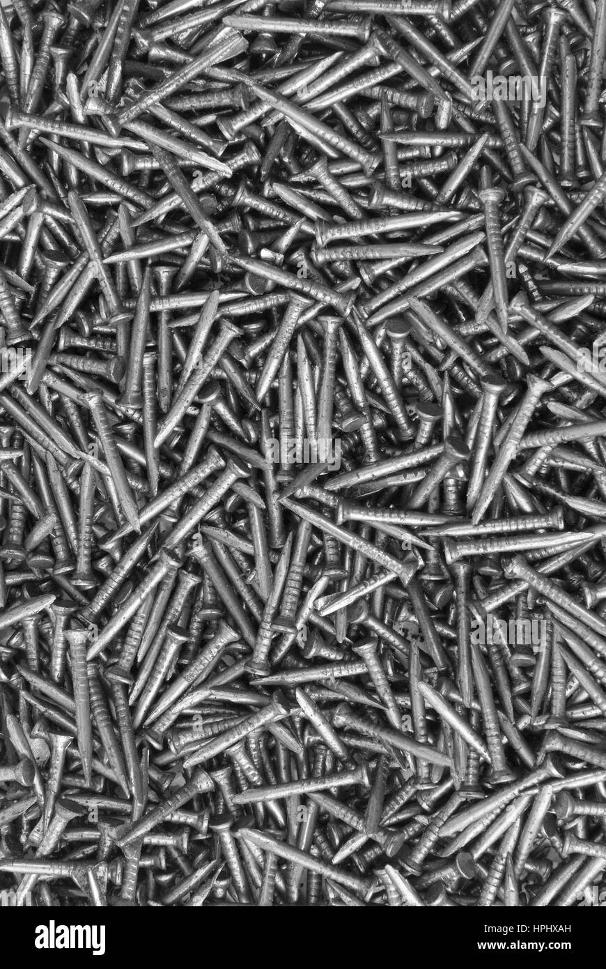 heap of iron nails Stock Photo - Alamy