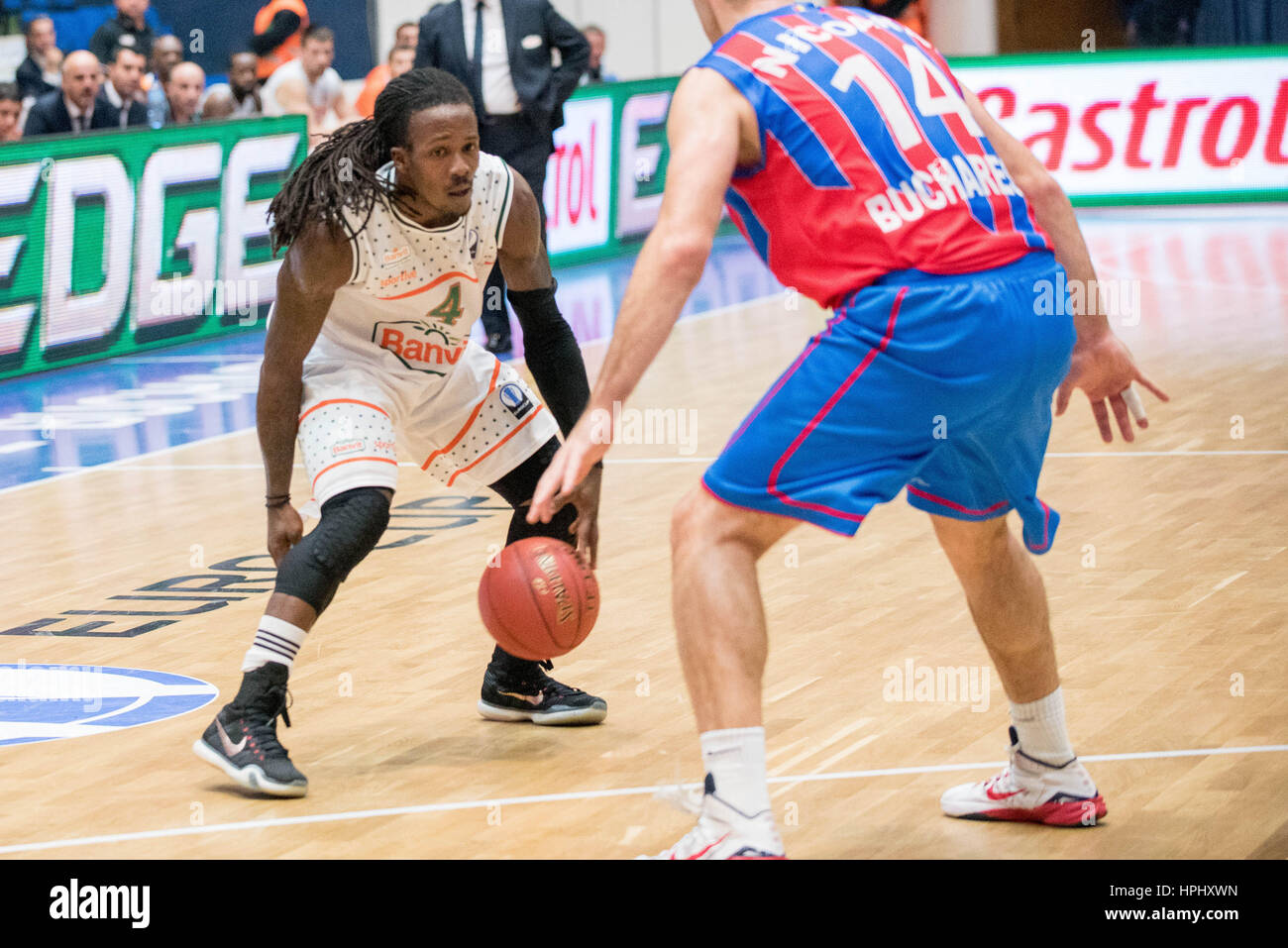 October 28, 2015: Courtney Fortson #4 of Banvit Bandirma and Titus ...