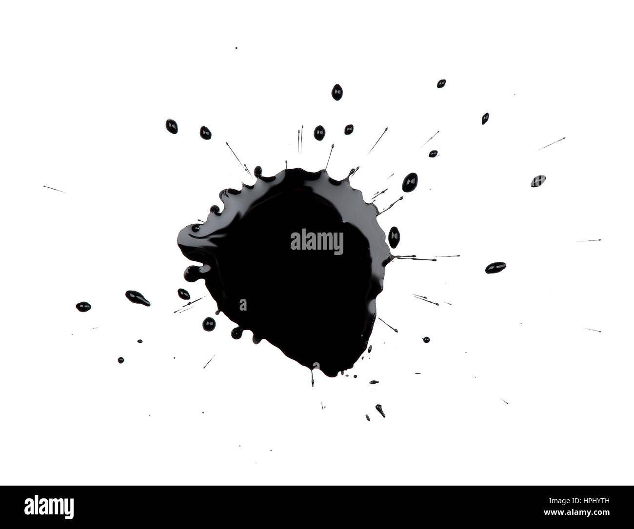 black ink blot Stock Photo - Alamy