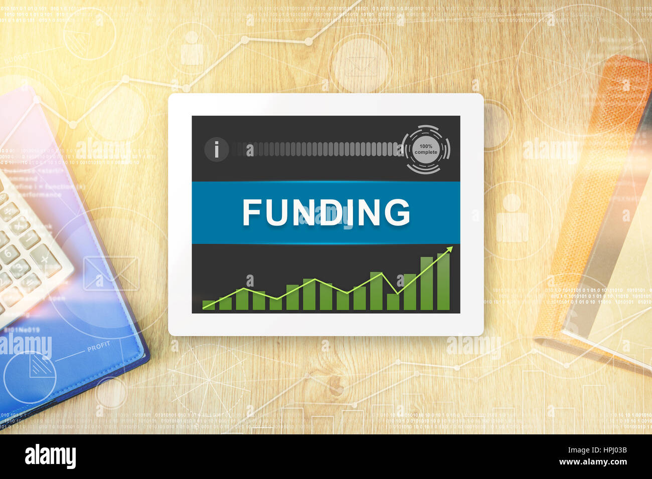 Funding word on tablet hi-res stock photography and images - Alamy