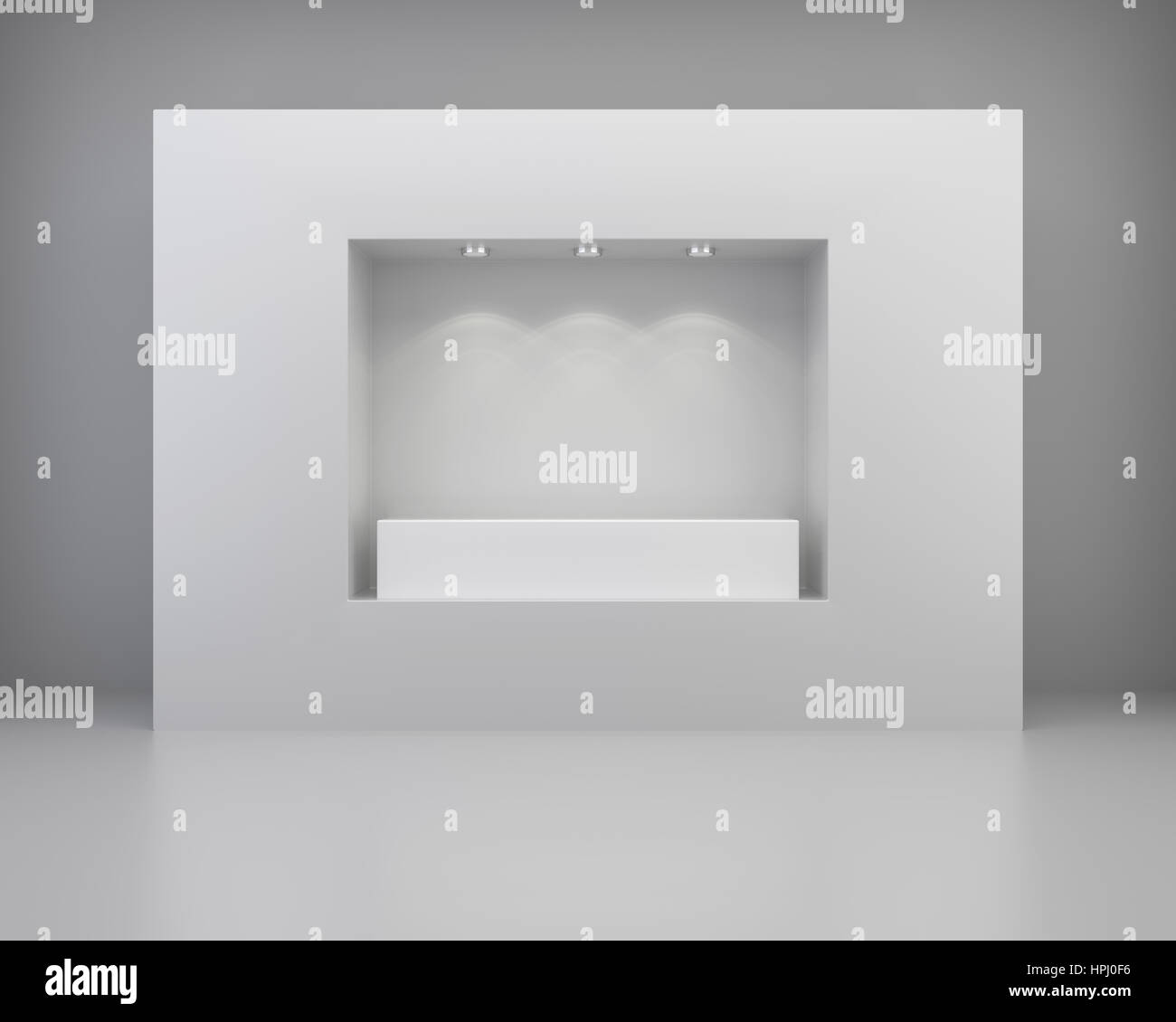 Front view of shop exterior design with pedestal Stock Photo - Alamy