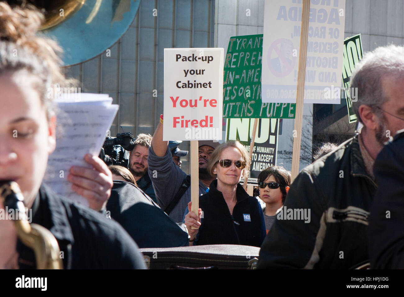 Chicago, Illinois - Feb. 19, 2017: Chicago marks the one-month ...