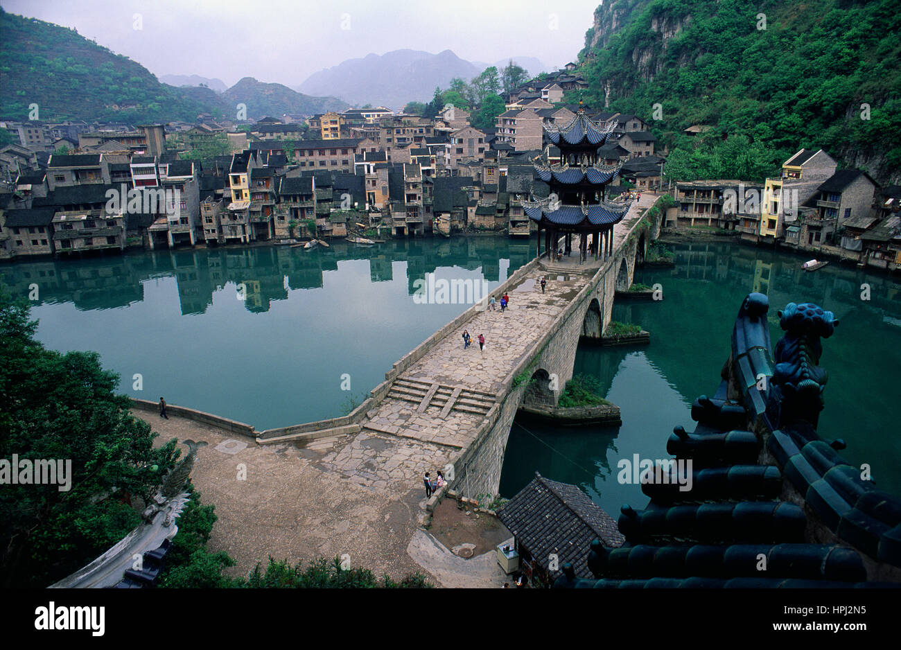 The ancient town of Zhenyuan in China's Guizhou Province with its Ming ...