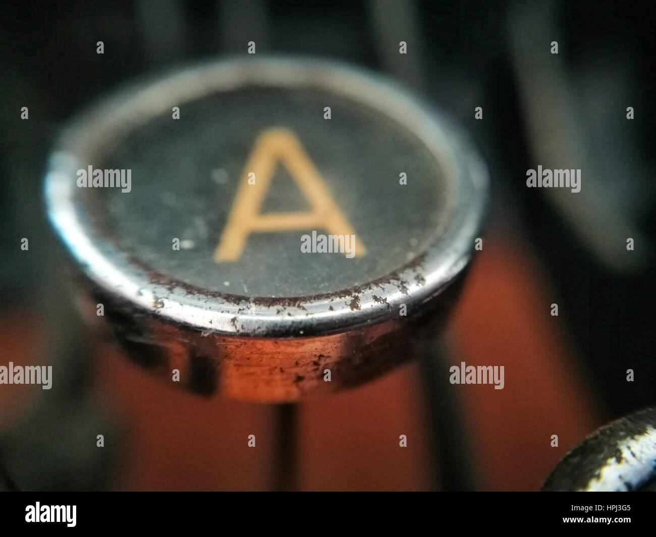 Extreme close up of old typewriter parts Stock Photo - Alamy