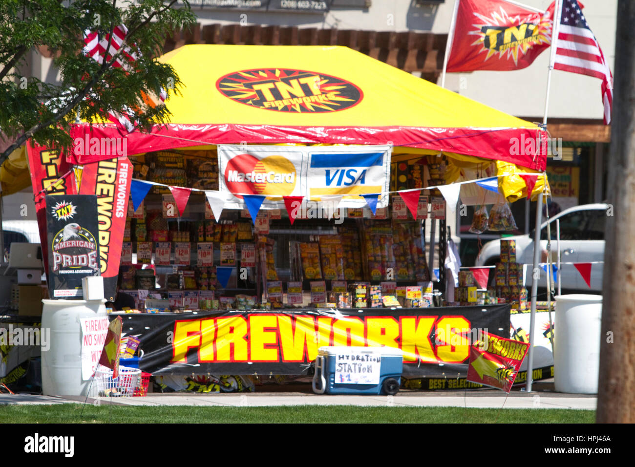 Vendor selling legal fireworks in Boise, Idaho, USA Stock Photo - Alamy