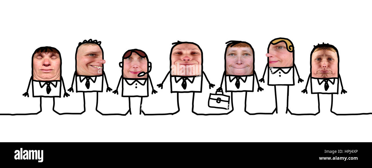 Collage business people teamwork Cut Out Stock Images & Pictures - Alamy