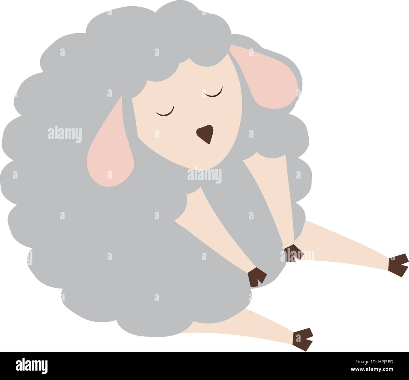 Sheep sleeping cartoon icon vector illustration graphic design Stock ...
