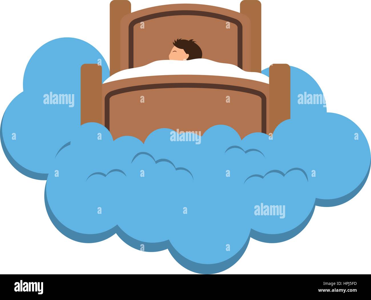 Dreamer boy cartoon illustration hi-res stock photography and images ...