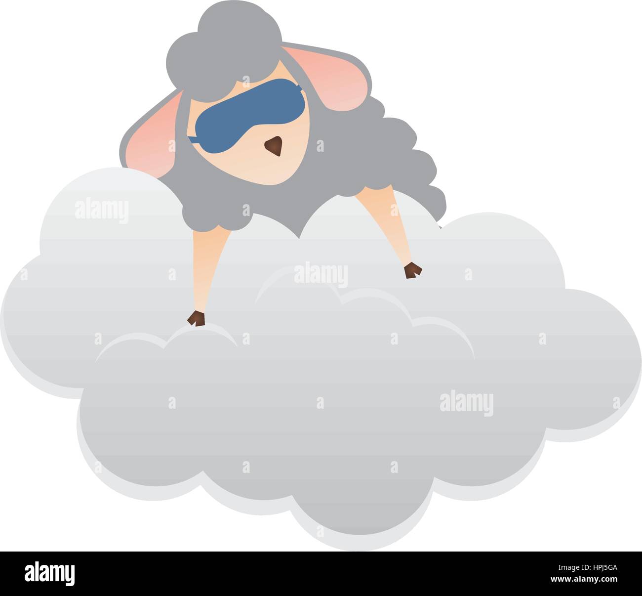 Sheep sleeping cartoon icon vector illustration graphic design Stock ...
