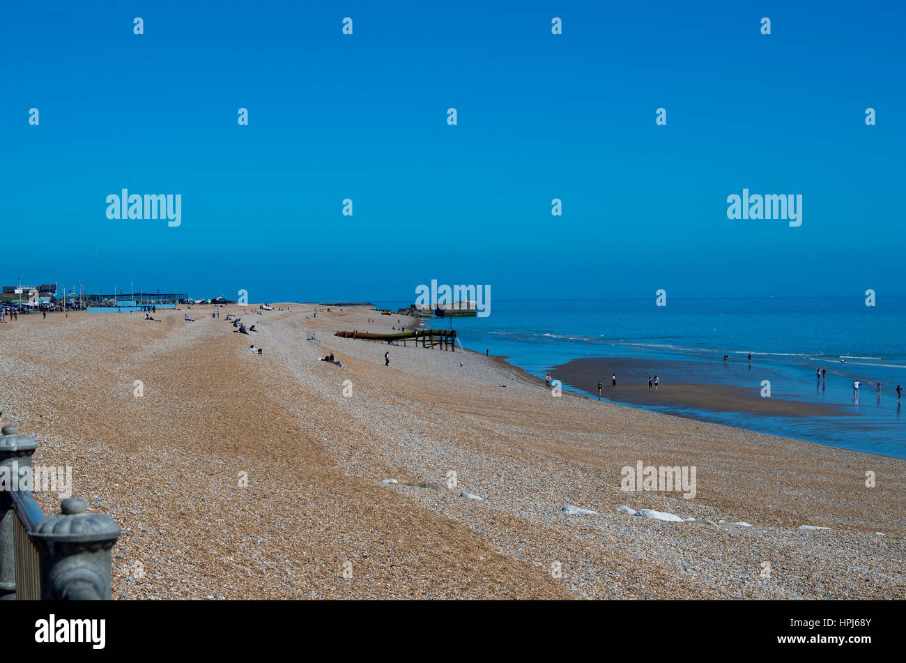 Hastings Beach and Sea Stock Photo - Alamy