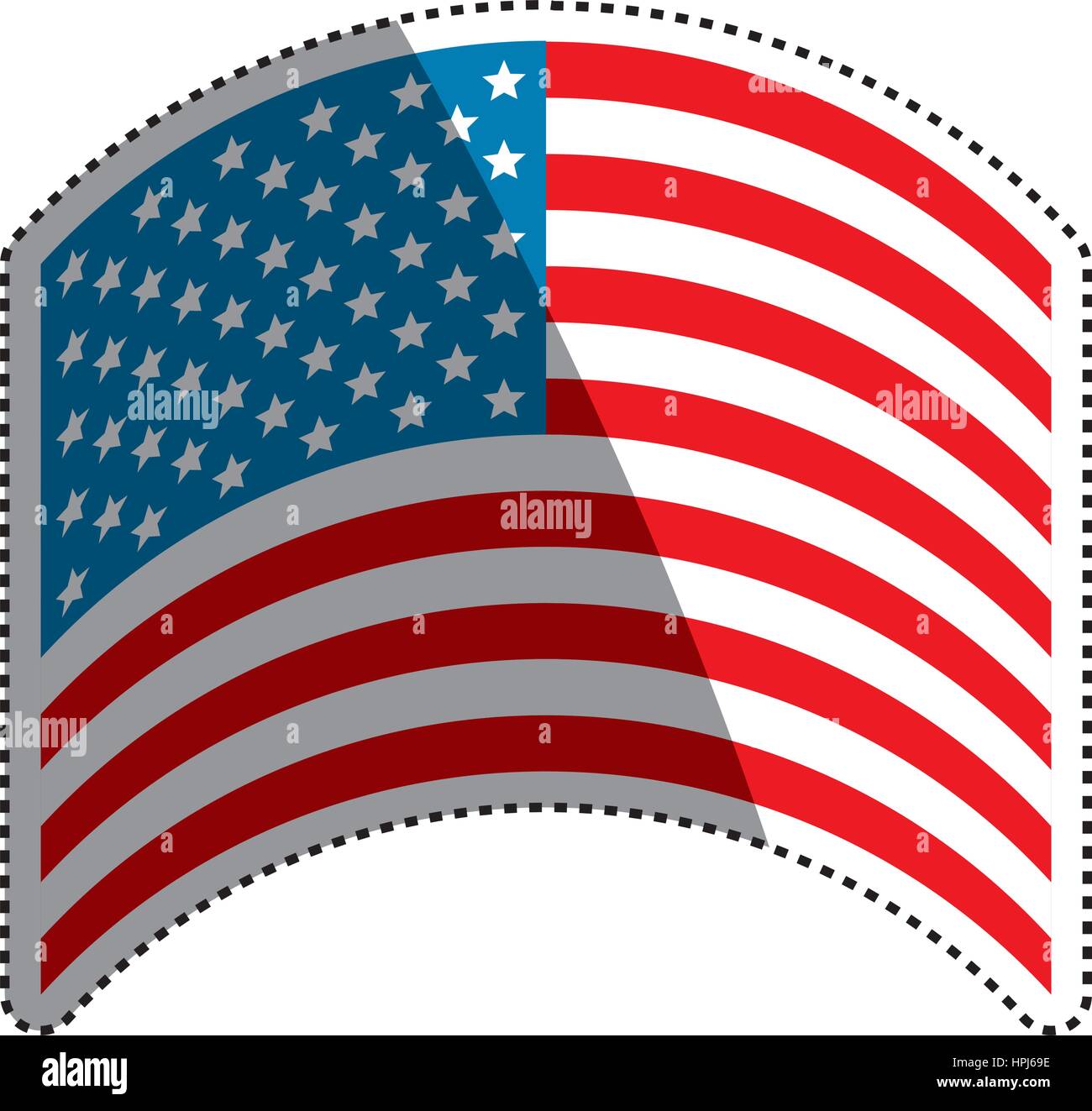 United States Flag icon vector illustration graphic design Stock Vector ...