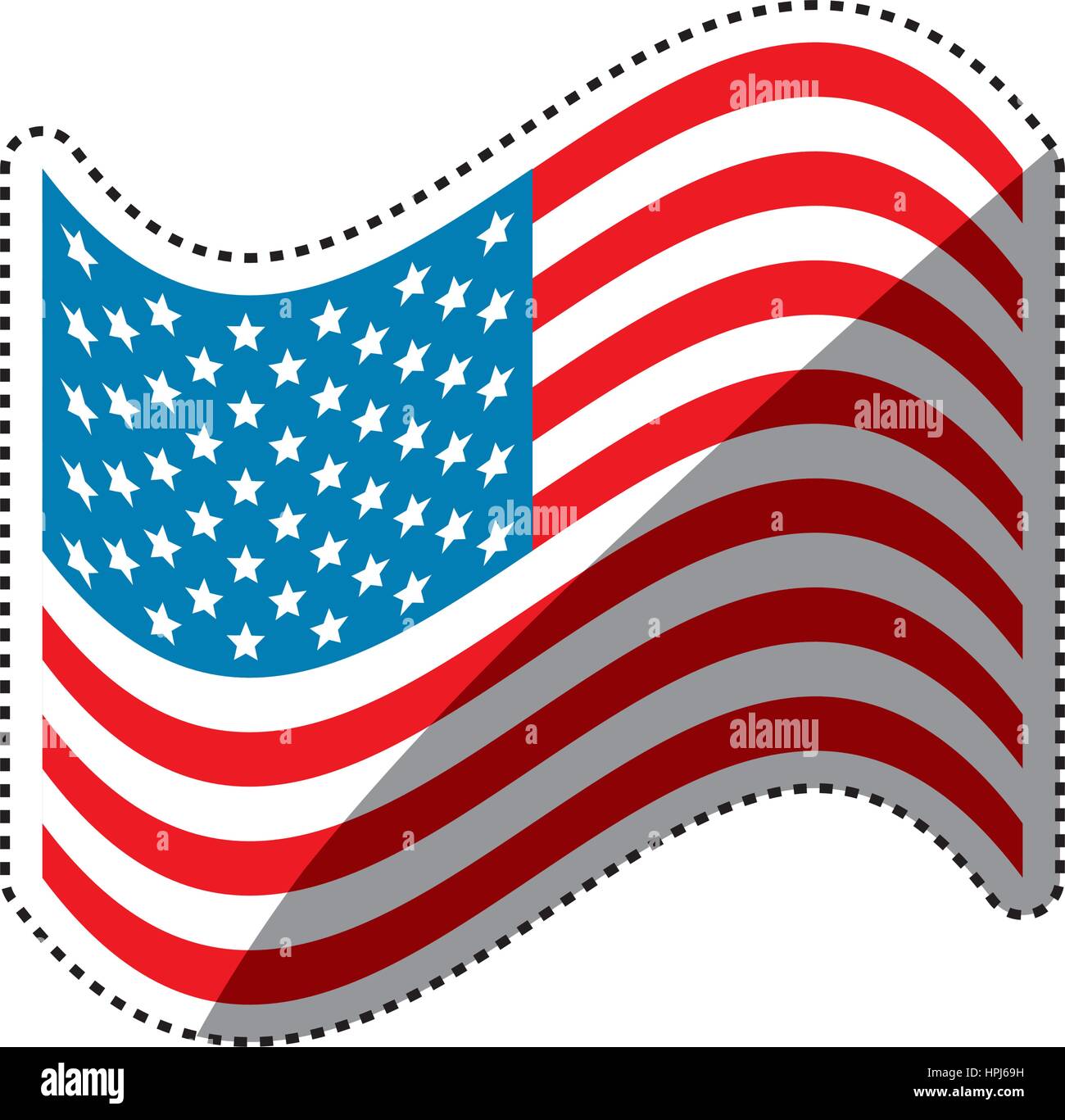 United States Flag icon vector illustration graphic design Stock Vector ...