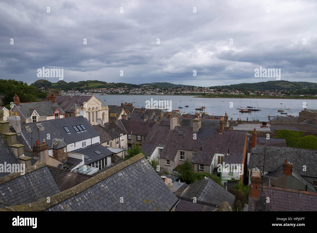 Conwy town, Wales, England Stock Photo - Alamy