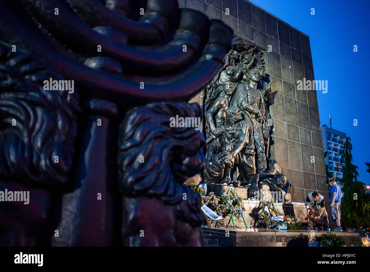Ghetto Heroes Monument (Pomnik Bohaterow Getta). Warsaw. Poland Stock ...