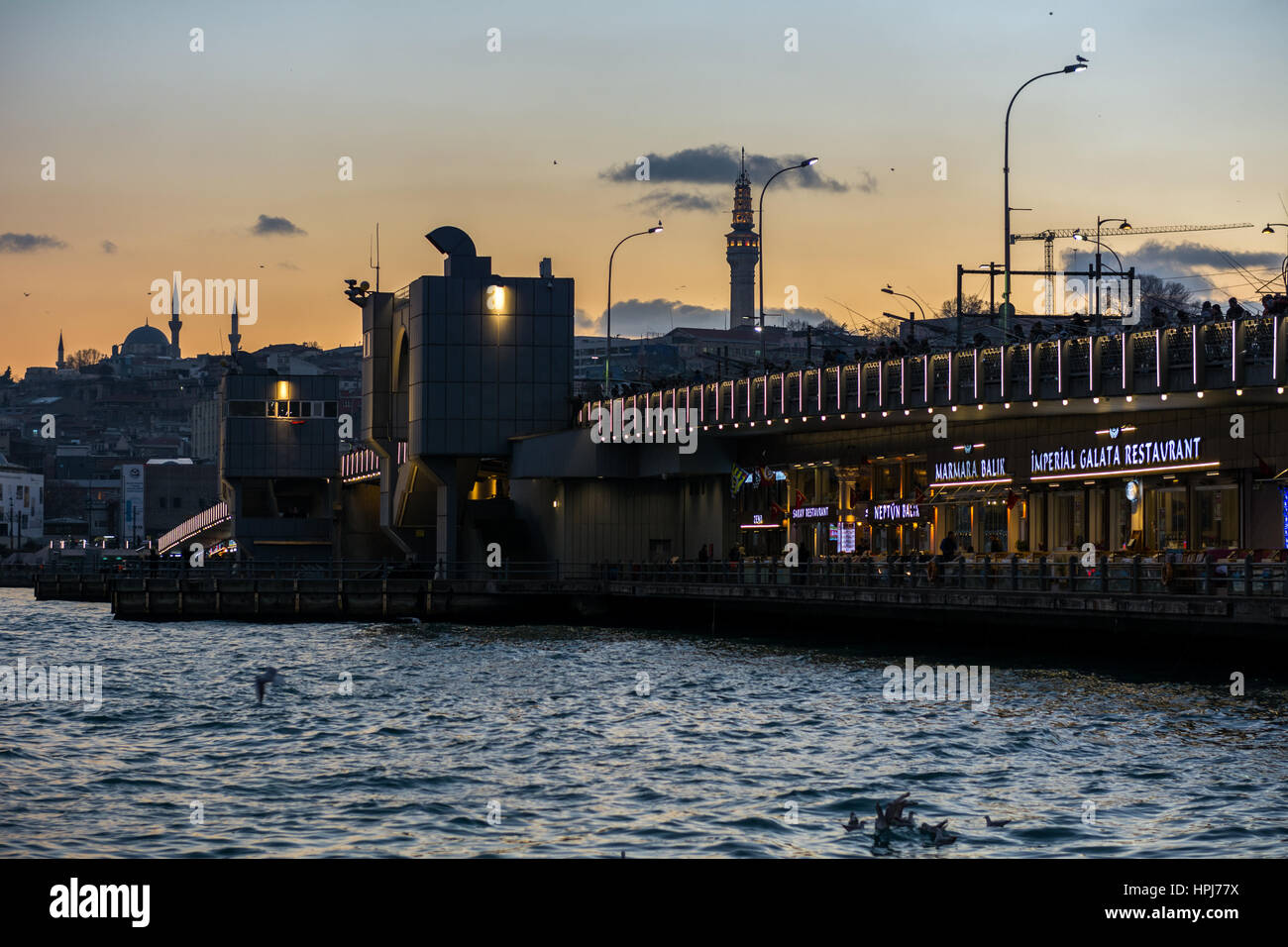 Istanbul view from ferry sunset hi-res stock photography and images - Alamy