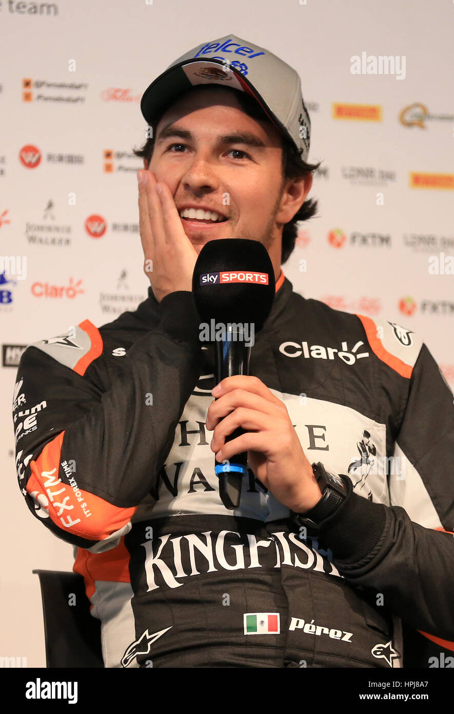 Force india 2017 car launch silverstone hi-res stock photography and ...