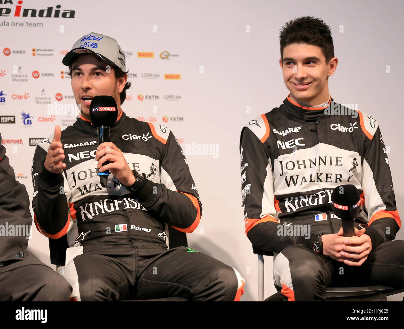 Force india 2017 car launch silverstone hi-res stock photography and ...