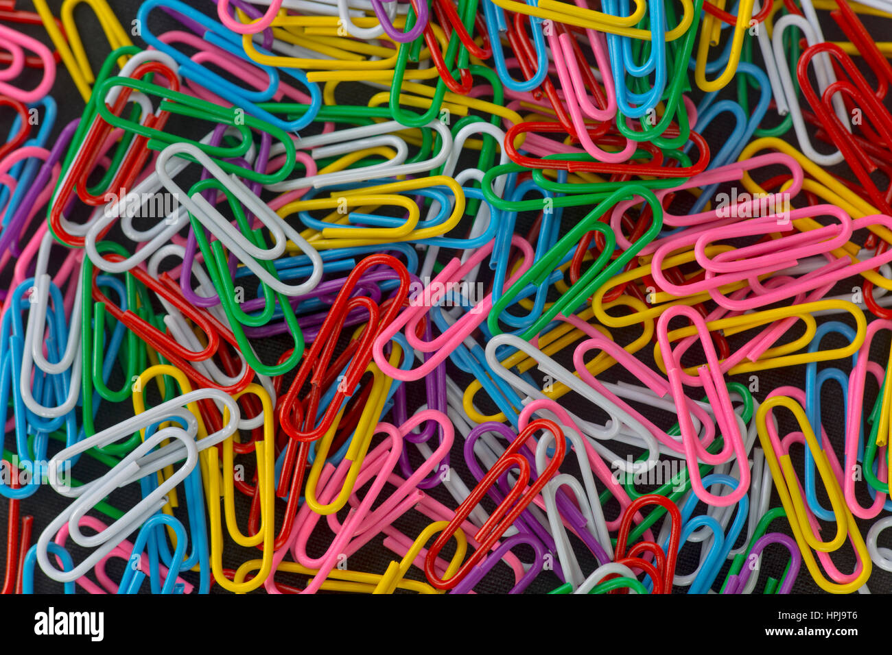 Colored paper clips Stock Photo - Alamy