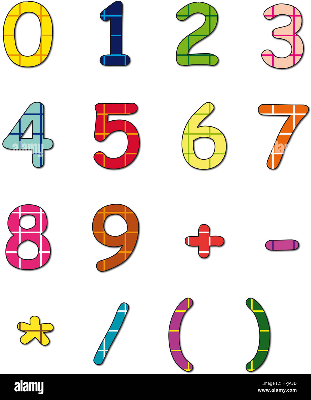 Illustrated numbers hi-res stock photography and images - Alamy