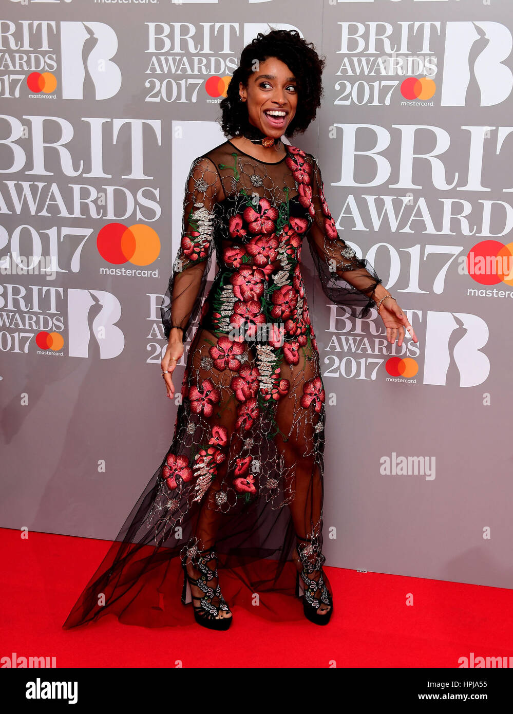 Corinne Bailey Rae attending the Brit Awards at the O2 Arena, London ...