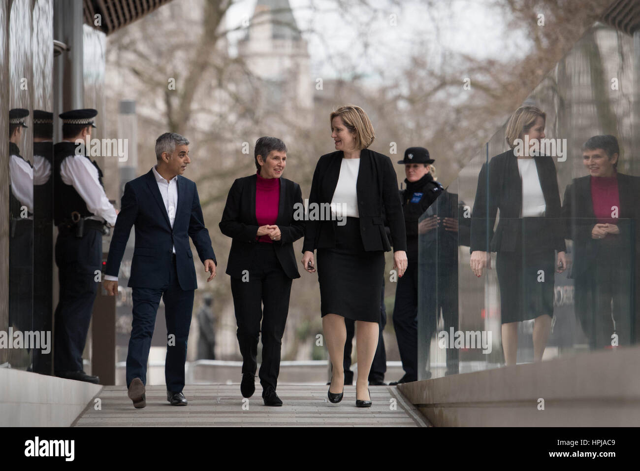(left to right) Mayor of London Sadiq Khan, new Metropolitan Police ...
