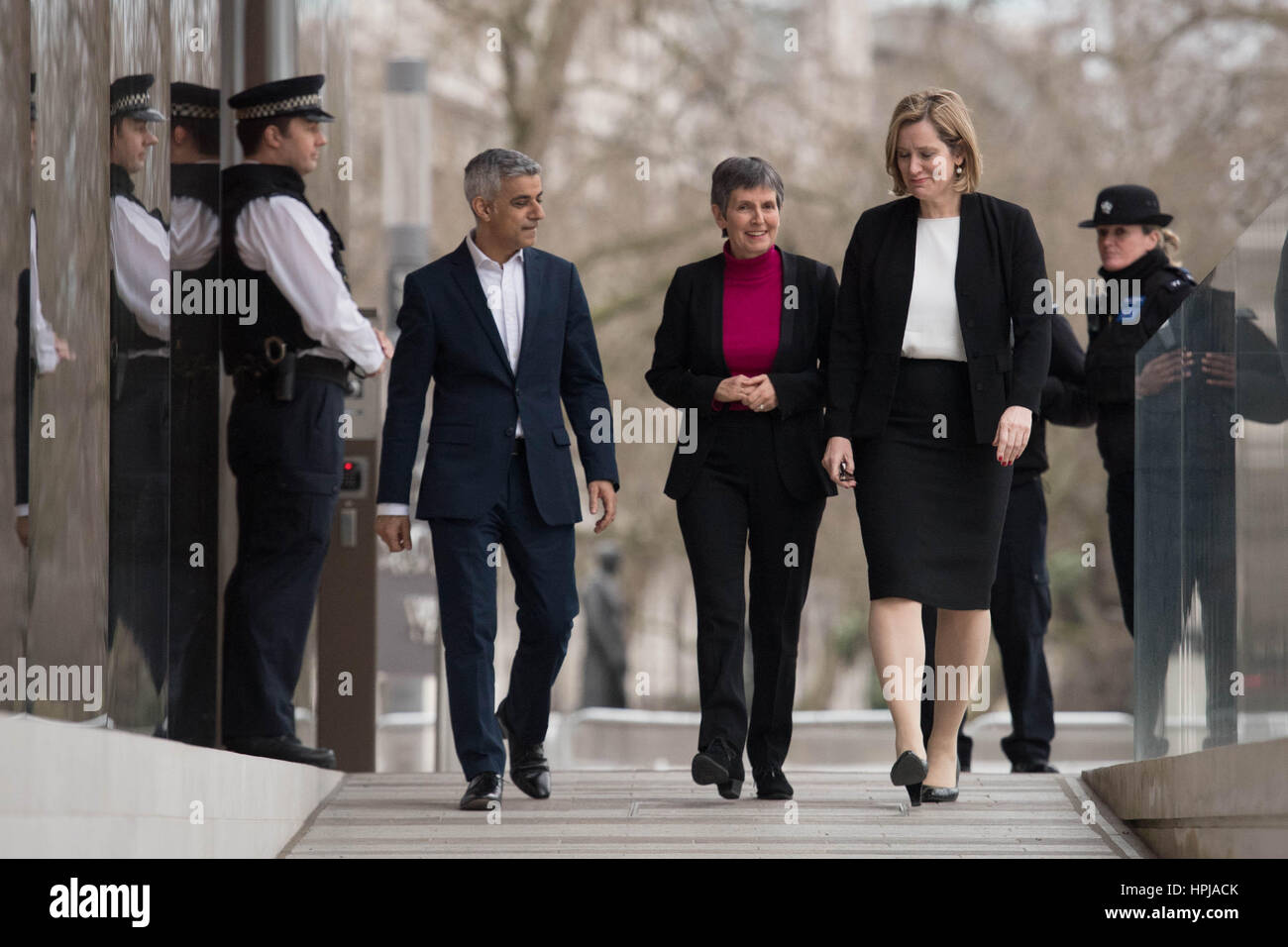 (left to right) Mayor of London Sadiq Khan, new Metropolitan Police ...