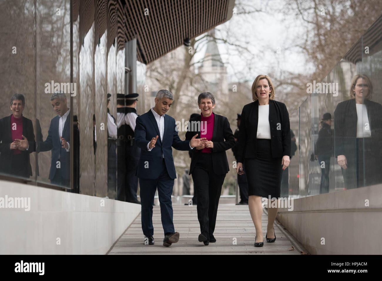 (left to right) Mayor of London Sadiq Khan, new Metropolitan Police ...